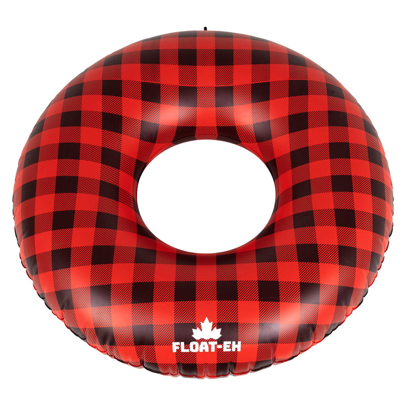 Buffalo Plaid Tube - Red Retro Pool Float | Swimming Pool Floats Canada